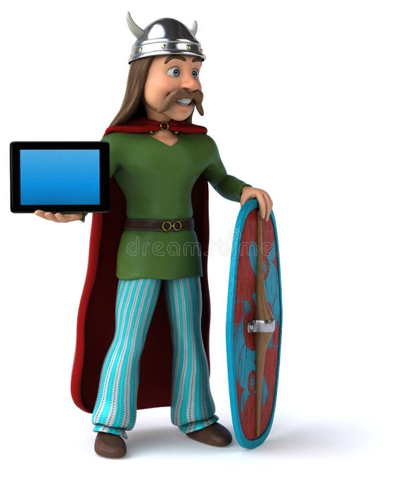 Fun Gaul - 3D Illustration stock illustration. Illustration of ...