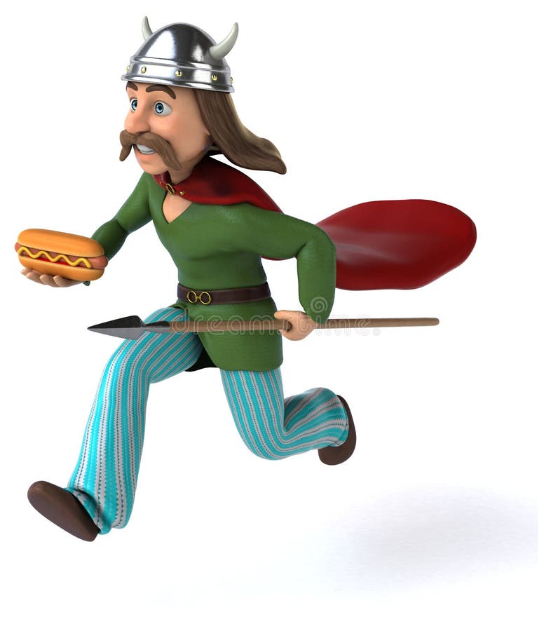 Fun Gaul - 3D Illustration stock illustration. Illustration of tribal ...