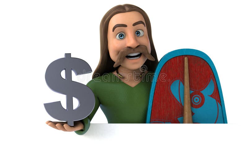 Fun Gaul - 3D Illustration stock illustration. Illustration of ...