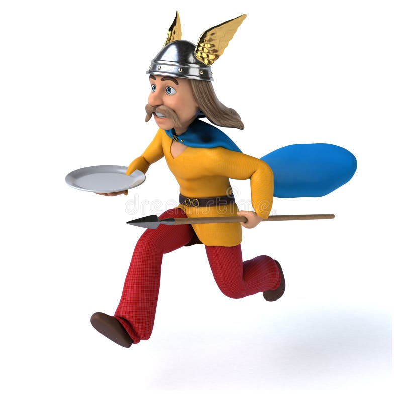 Fun Gaulois - 3D Illustration Stock Illustration - Illustration of celt ...