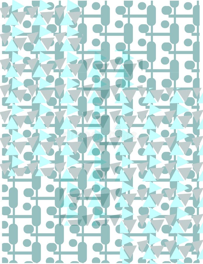 Blue Geometric Circle Pattern. Stock Illustration - Illustration of ...