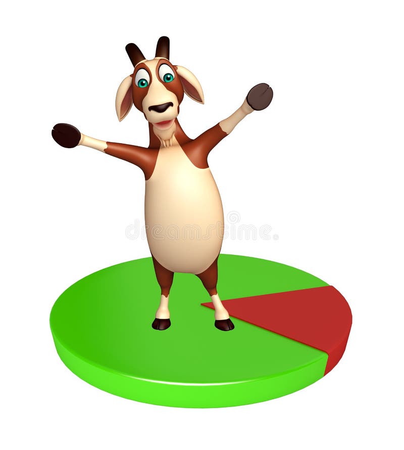 Fun Goat Cartoon Character with Clock Stock Illustration - Illustration ...