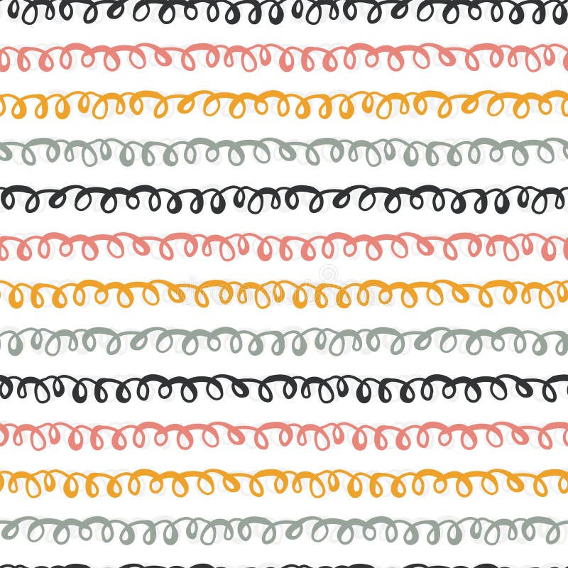 Fun Hand Drawn Abstract Seamless Pattern, Vibrant Background, Great for ...