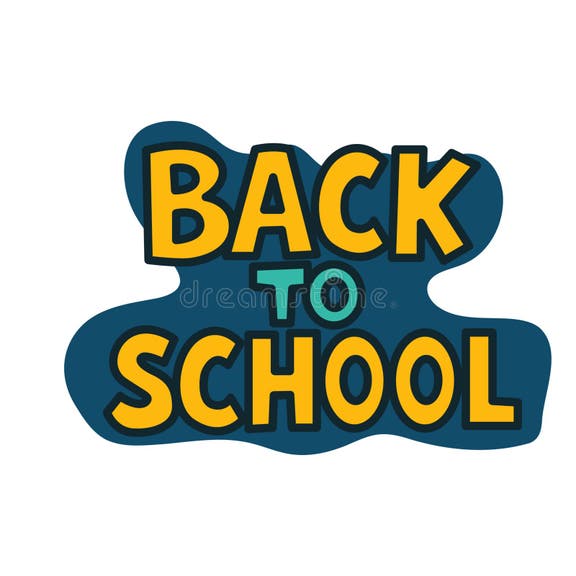 Fun Hand-Drawn Back To School Lettering Design. Stock Illustration ...