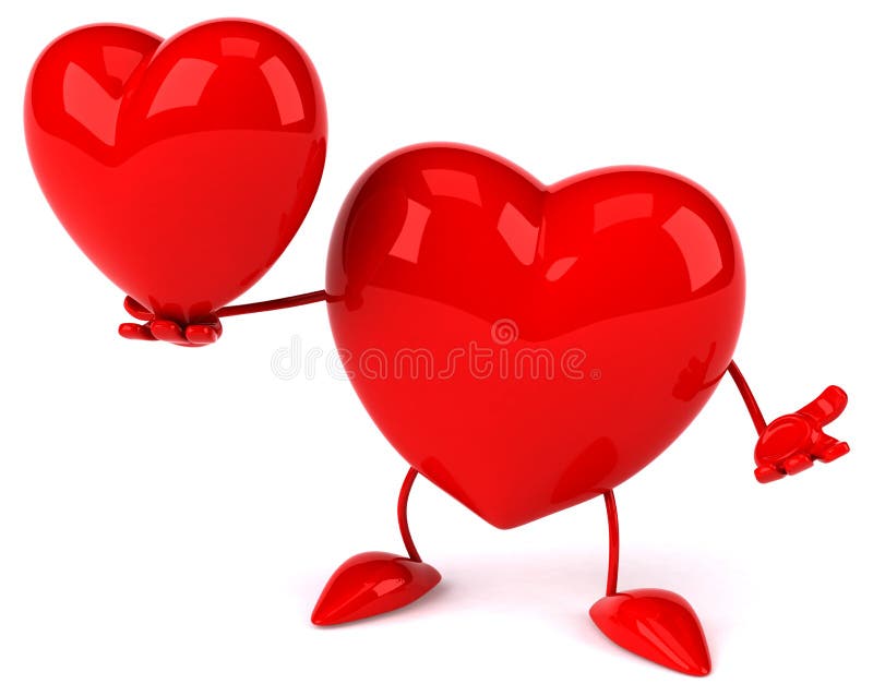 Fun heart stock illustration. Illustration of cardio - 73668589