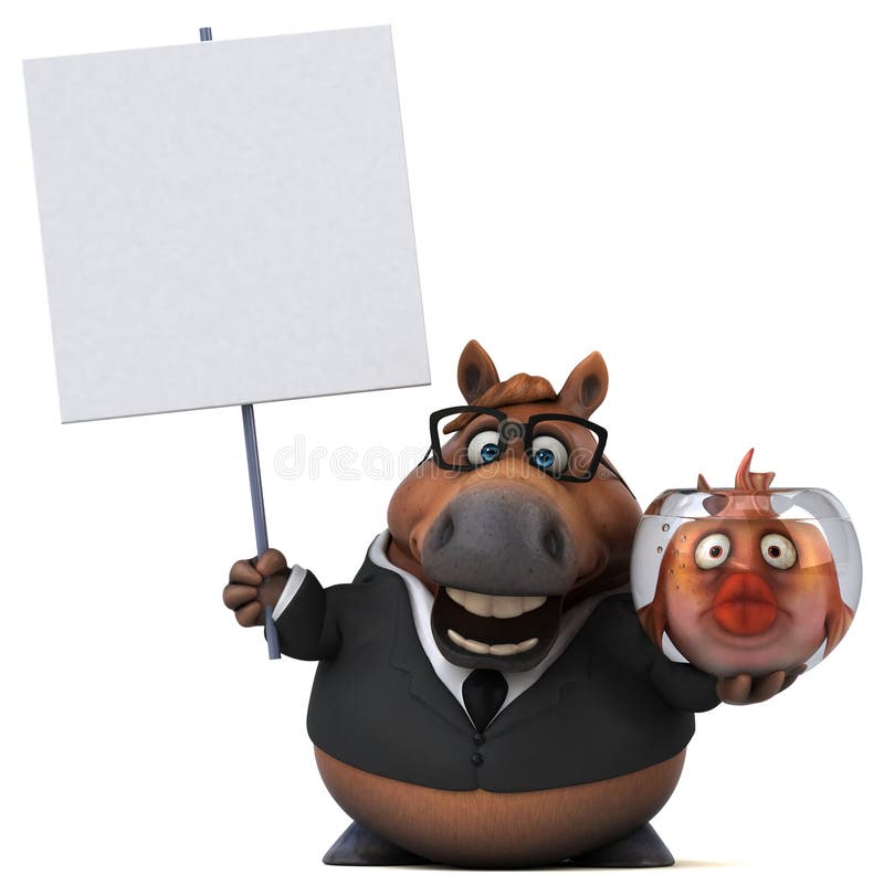 Fun Horse - 3D Illustration Stock Illustration - Illustration of horse ...