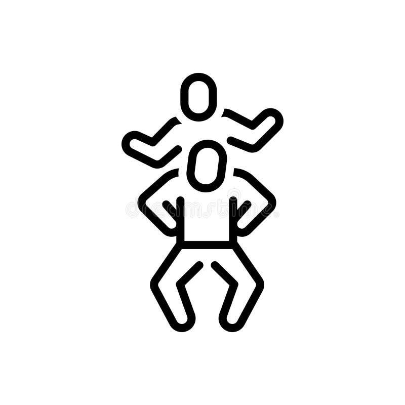 Black Line Icon for Fun, Mockery and Banter Stock Illustration ...