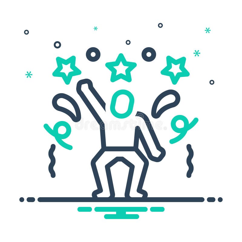 Mix Icon for Fun, Mockery and Entertainment Stock Illustration ...