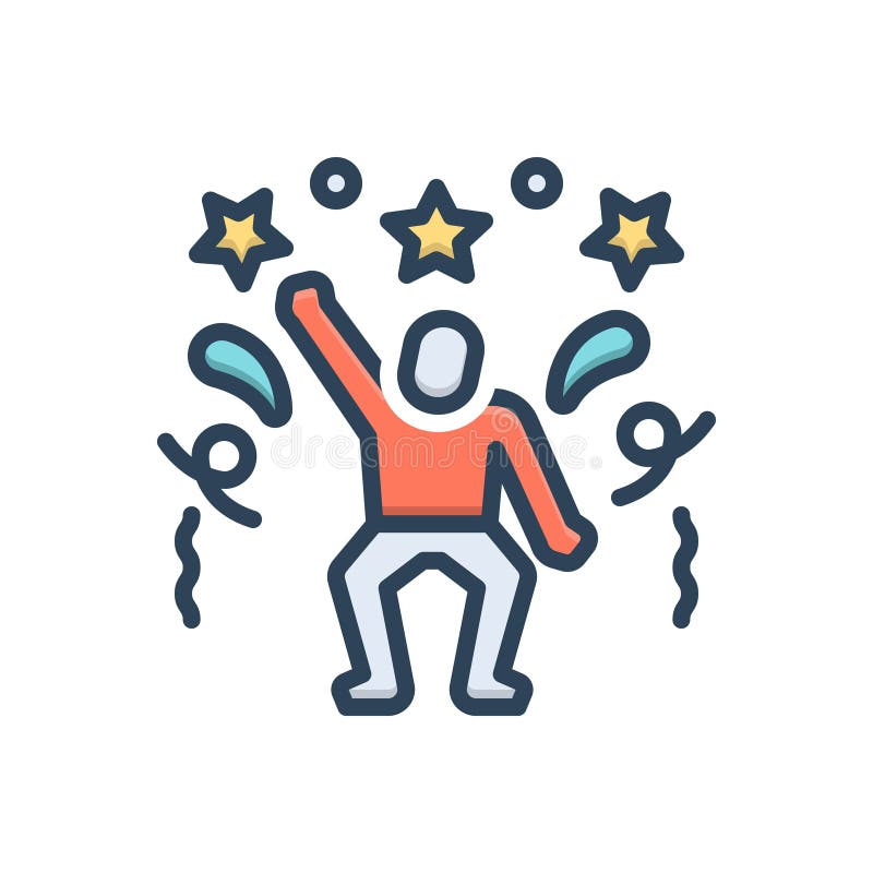 Color Illustration Icon for Fun, Mockery and Entertainment Stock Vector ...