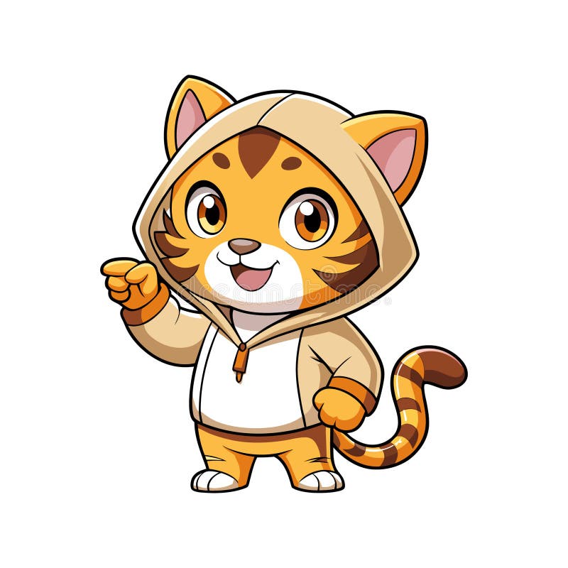 Motionless Tiger Cub Gaming Stock Vector - Illustration of exotic ...