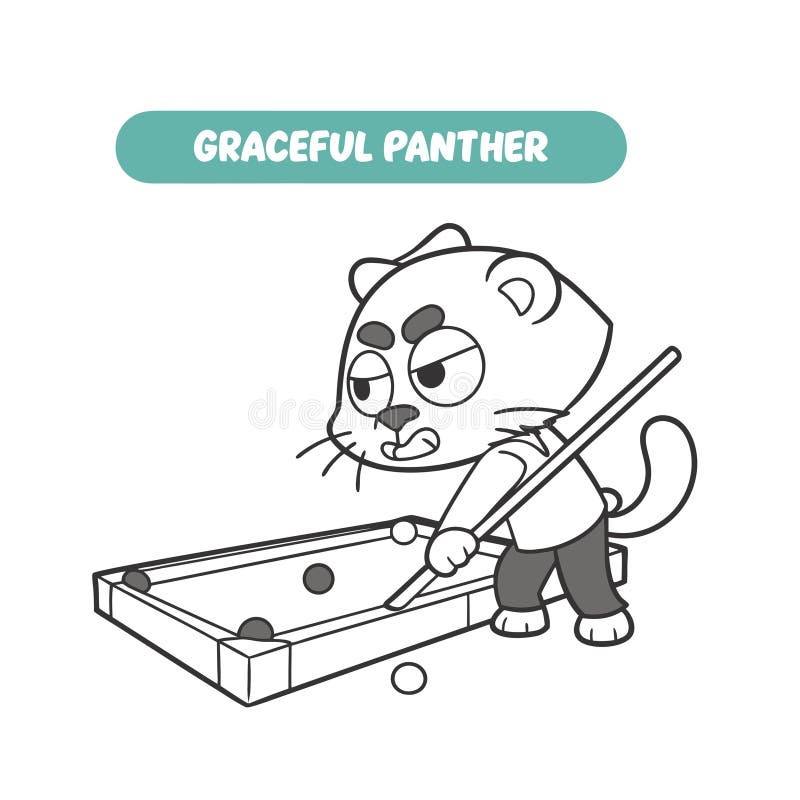 Billiards Game with Panther Stock Image - Illustration of panther ...