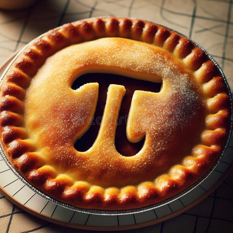 A Fun Illustration for Pi Day. Generative AI Stock Illustration ...