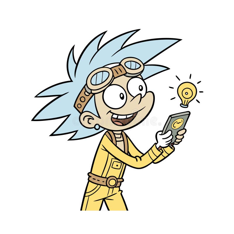 Sammy the Tech Wizard Fun Illustration Stock Vector - Illustration of ...