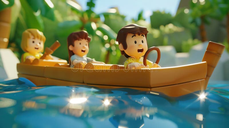 Fun Interactive Scenes of Biblical Teachings Stock Illustration ...