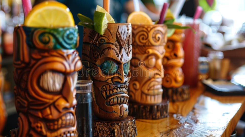 A Fun and Interactive Workshop for Tiki Drink Enthusiasts Stock Photo ...