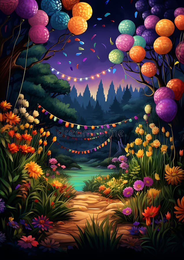 Fun invitation backdrops stock illustration. Illustration of elephant ...