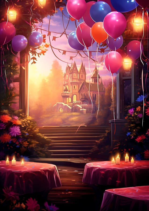 Fun invitation backdrops stock illustration. Illustration of ...