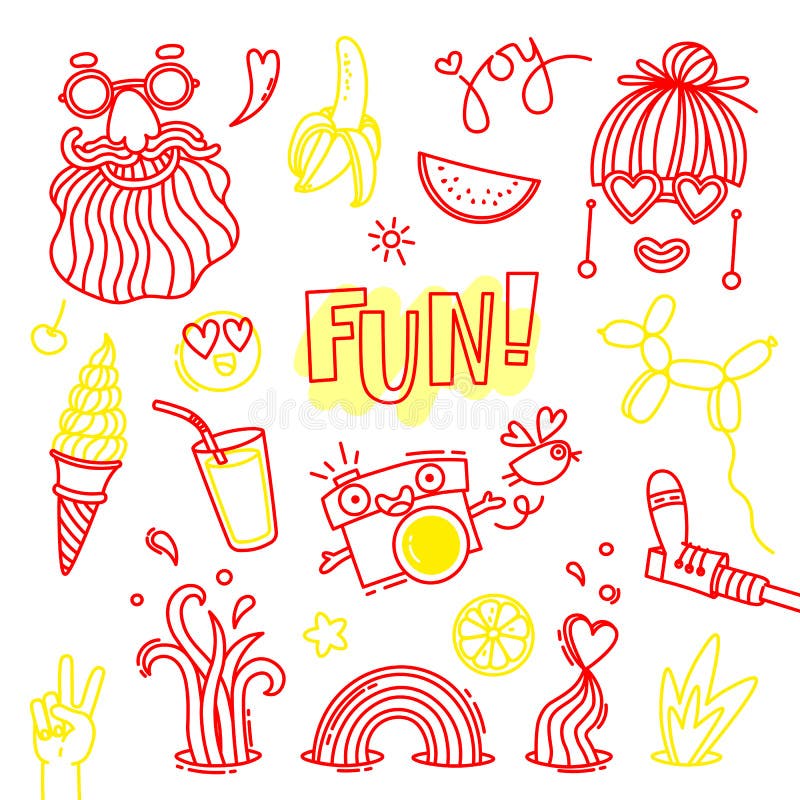 Fun and Joy of Emotion. Hippie Style of Life Stock Vector ...