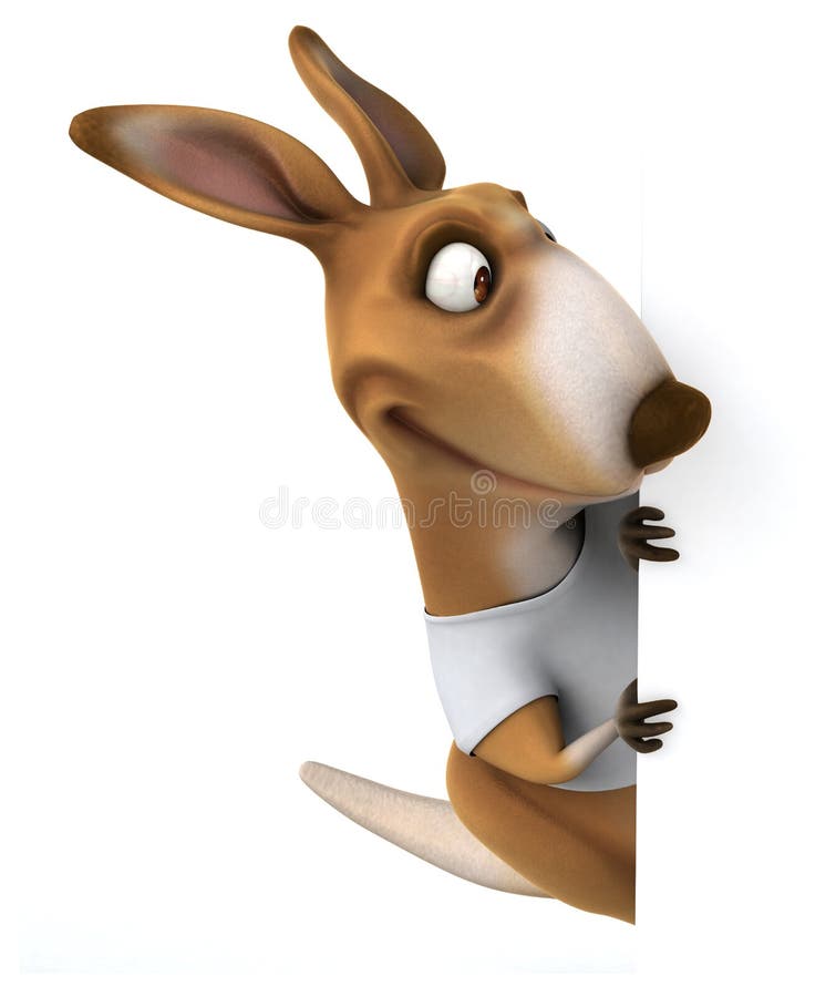 Fun kangaroo stock illustration. Illustration of cartoon - 170996347