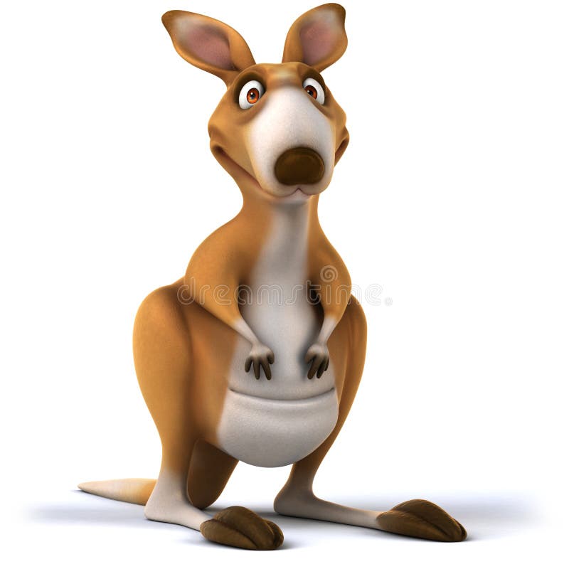 Cartoon Kangaroo and Joey stock vector. Illustration of standing - 15448207