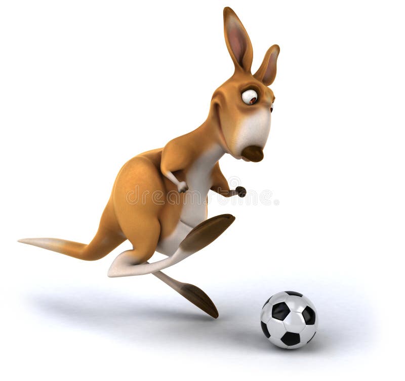 Kangaroo - the Football Player Stock Vector - Illustration of uniform ...