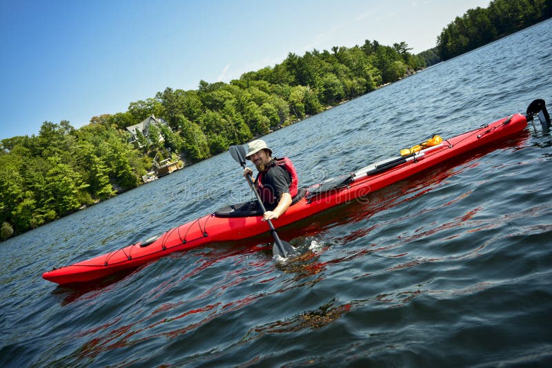 Fun in a kayak stock photo. Image of kayak, splash, evergreen - 30495530