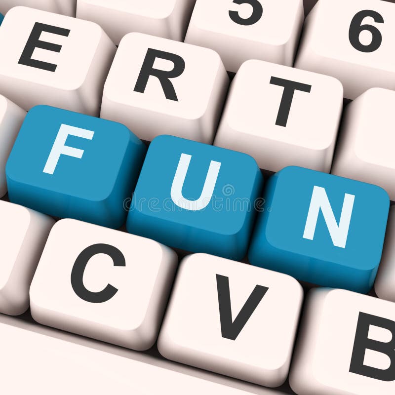 Fun Keys Show Enjoyable Exciting or Pleasing Stock Photo - Image of ...