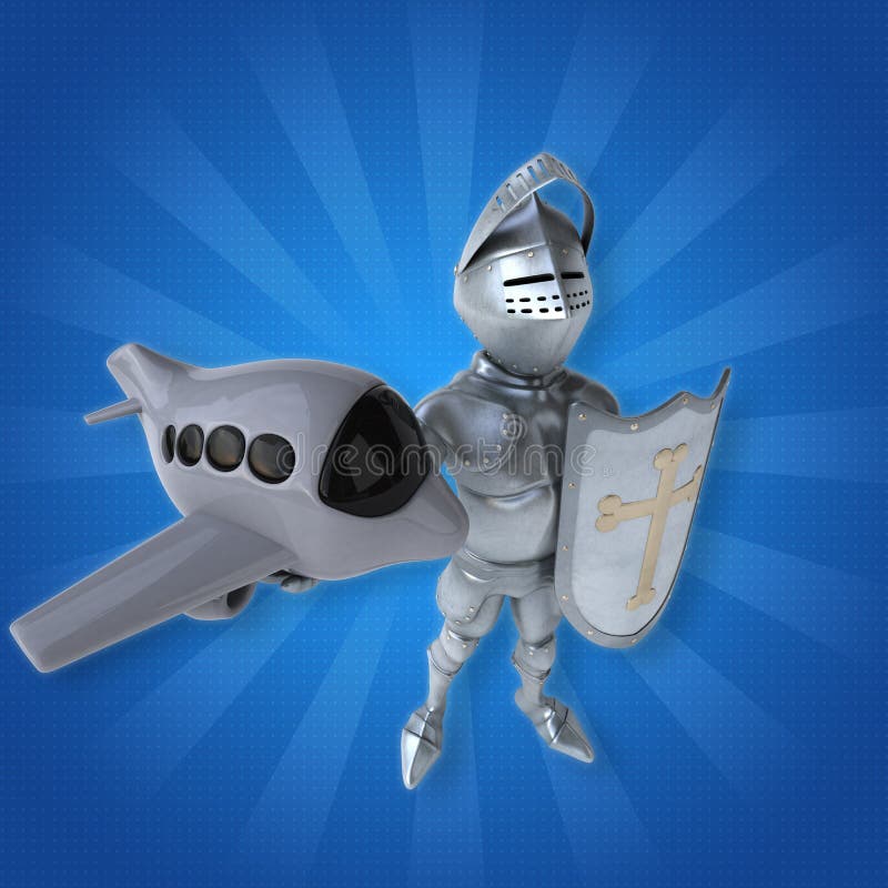Fun knight stock illustration. Illustration of character - 76175886