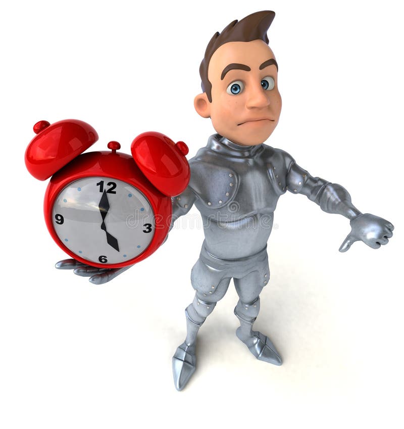 Fun knight stock illustration. Illustration of clock - 83475462
