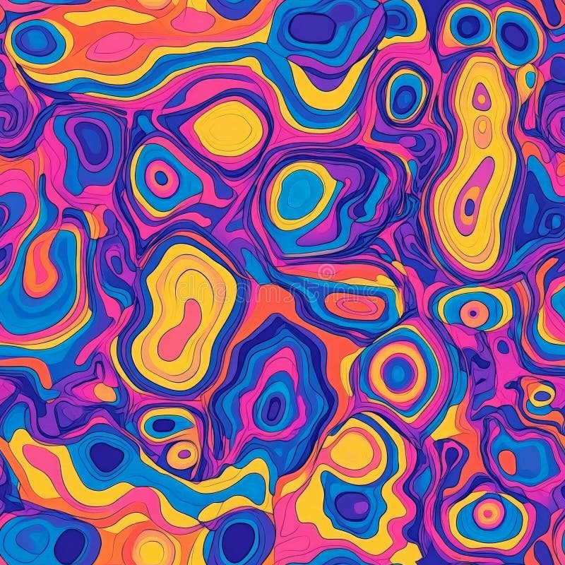 A Fun Lava Lamp-inspired Pattern, Where Melting Liquid Circles in ...