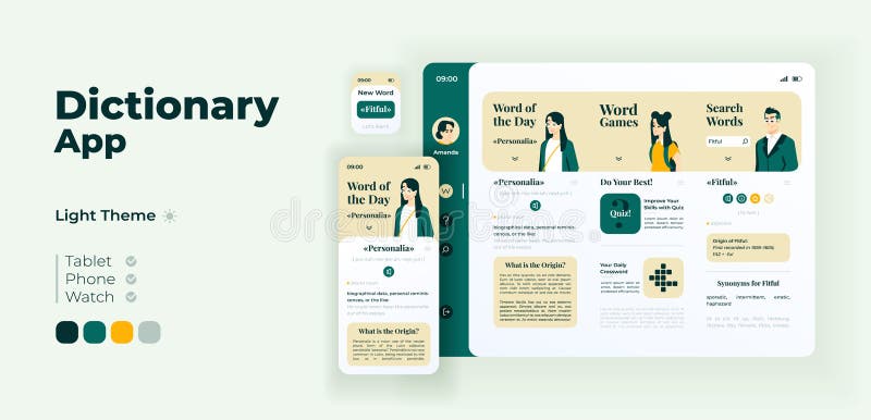 Fun Learning App Screen Vector Adaptive Design Template Stock Vector ...