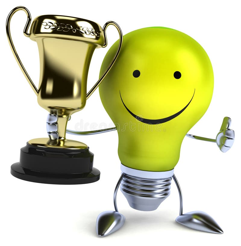 Fun light bulb stock illustration. Illustration of solve - 46047392