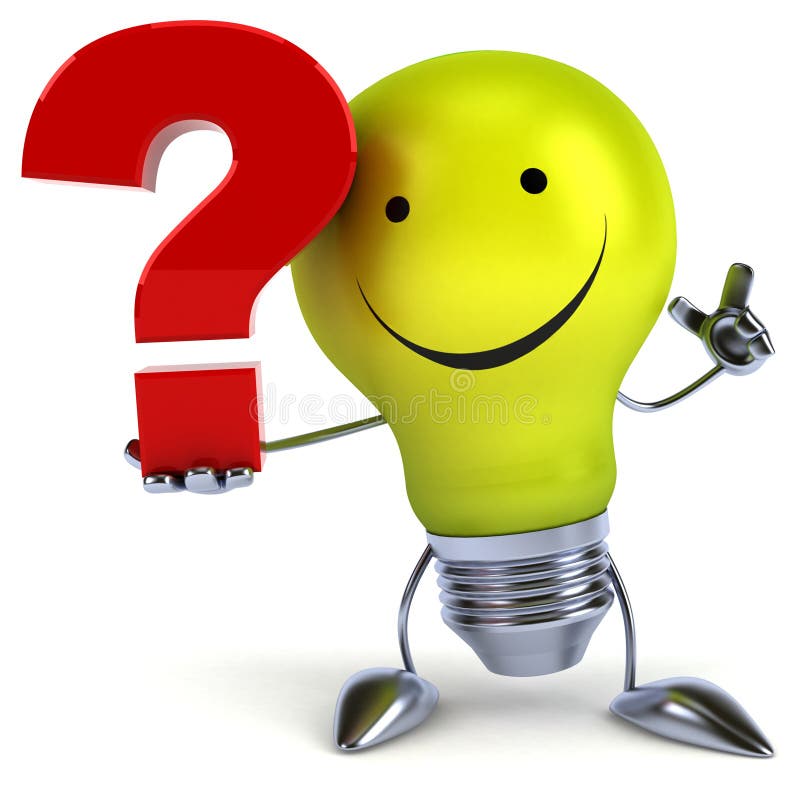 Fun light bulb stock illustration. Illustration of solutions - 46047560