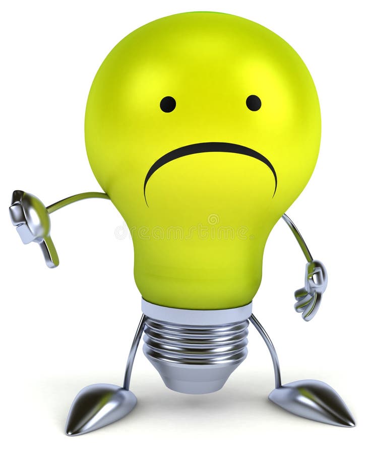 Fun light bulb stock illustration. Illustration of concept - 46389876