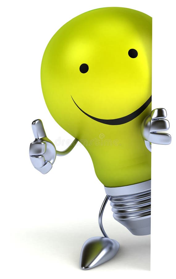 Fun light bulb stock illustration. Illustration of intelligence - 46993080