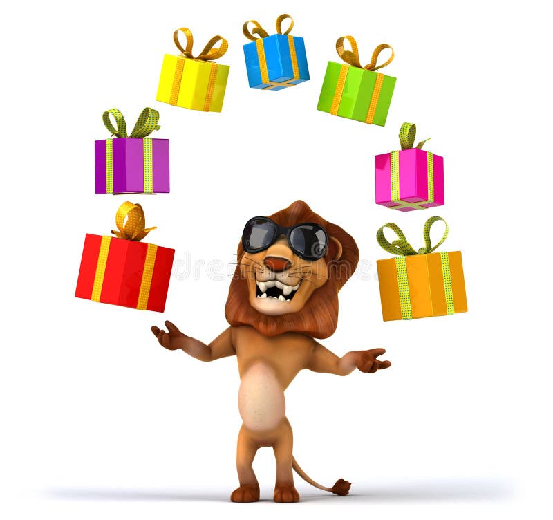 Fun lion stock illustration. Illustration of jungle, majestic - 48744318