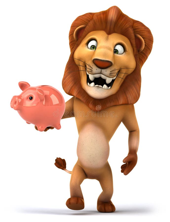 Fun lion stock illustration. Illustration of predator - 53092321