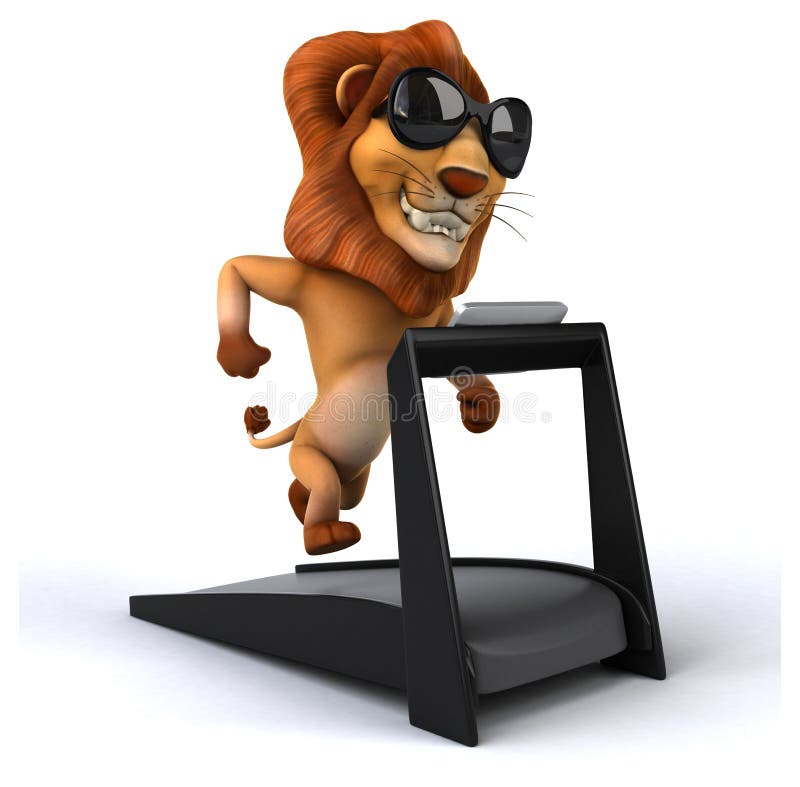 Fun lion stock illustration. Illustration of paws, muscle - 53996592