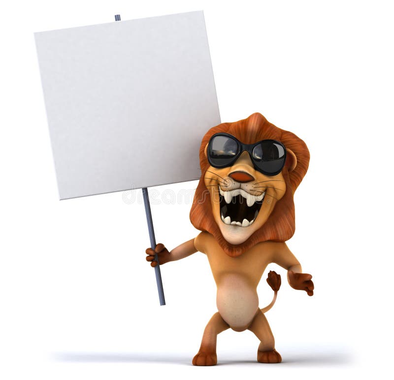 Fun lion stock illustration. Illustration of king, natural - 54715033