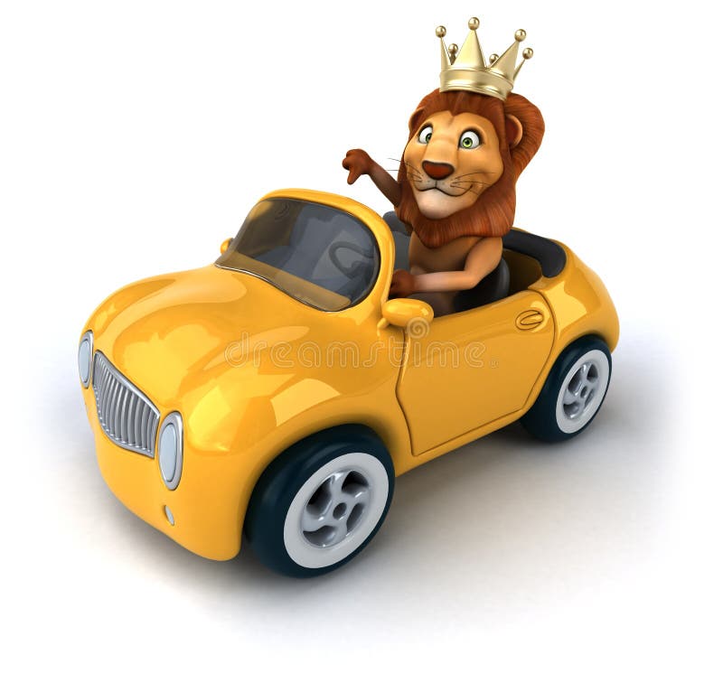 Fun lion stock illustration. Illustration of graphic - 56926988