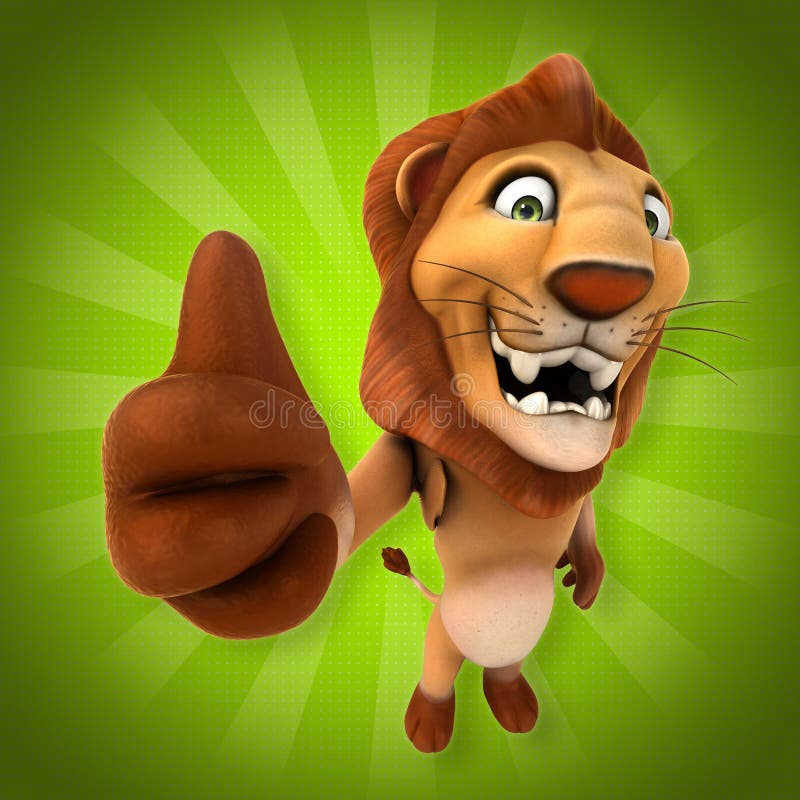 Fun lion stock illustration. Illustration of isolated - 66188543