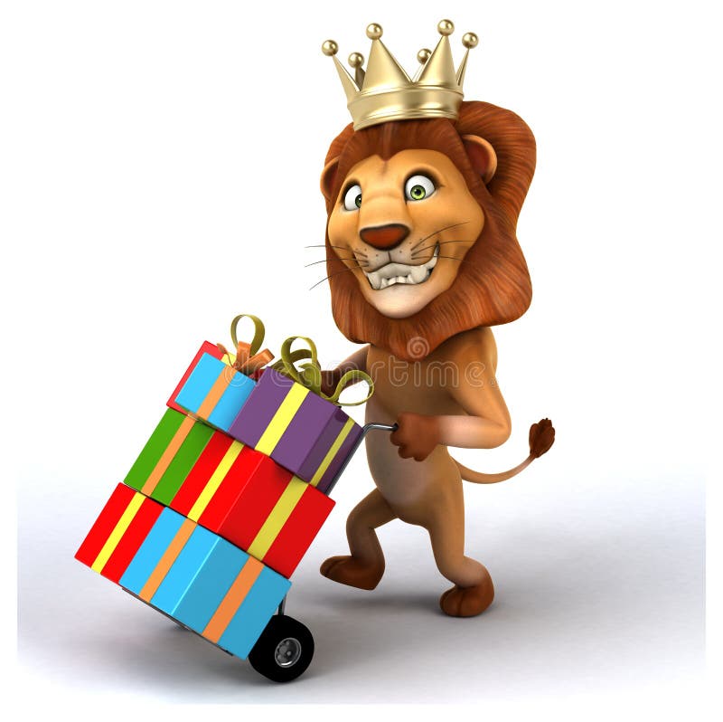 Fun lion stock illustration. Illustration of animals - 70542174