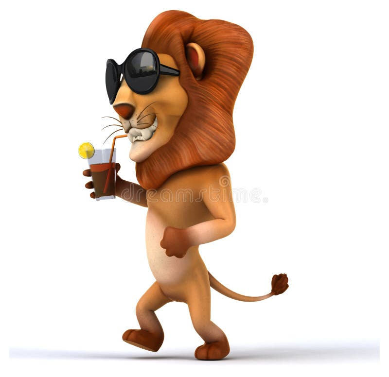 Fun lion stock illustration. Illustration of wild, safari - 76176343