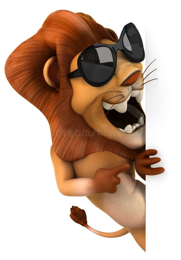 Fun lion stock illustration. Illustration of animals - 81654110