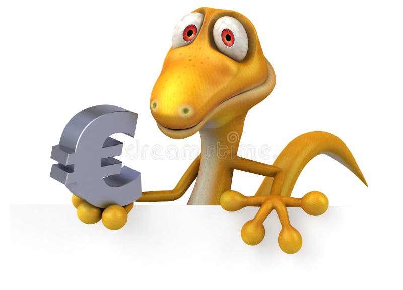 Fun lizard stock illustration. Illustration of money - 70776237