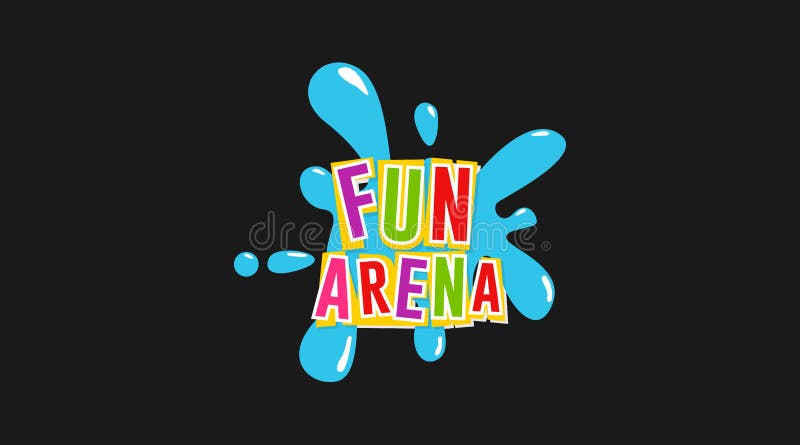Fun Logo Concept Vector Isolated in Black Background Stock Vector ...