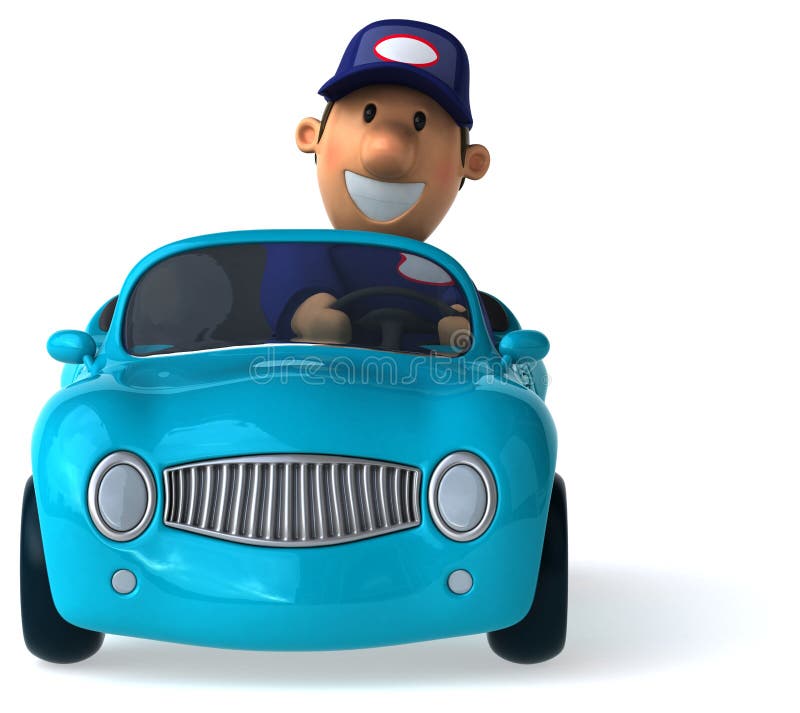 Fun Mechanic - 3D Illustration Stock Illustration - Illustration of ...