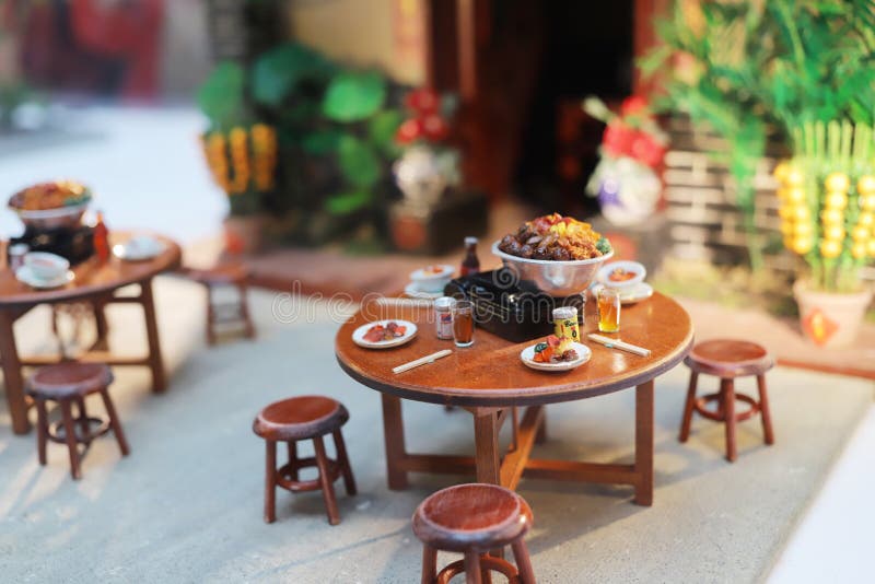 A Fun of Mini Models Display of Old HK Life Editorial Image - Image of ...