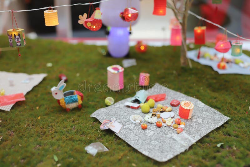 A Fun of Mini Models Display of Old HK Life Editorial Photography ...