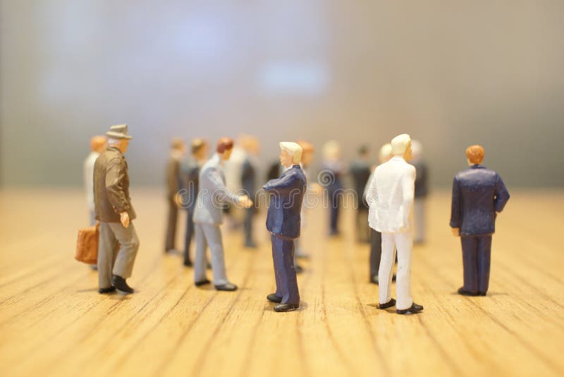 Fun of Mini People Business at the Meeting Stock Photo - Image of ...